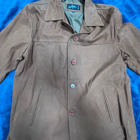 Anaum Collections | Jackets & Coats | Anaum Collections Brown Suede ...
